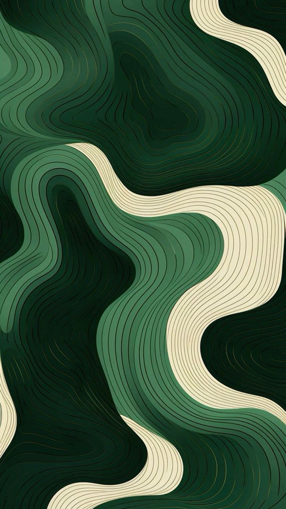 Geometric Rug, Green Rug, Area Rug, Living Room Rug, Water Waves on the ...