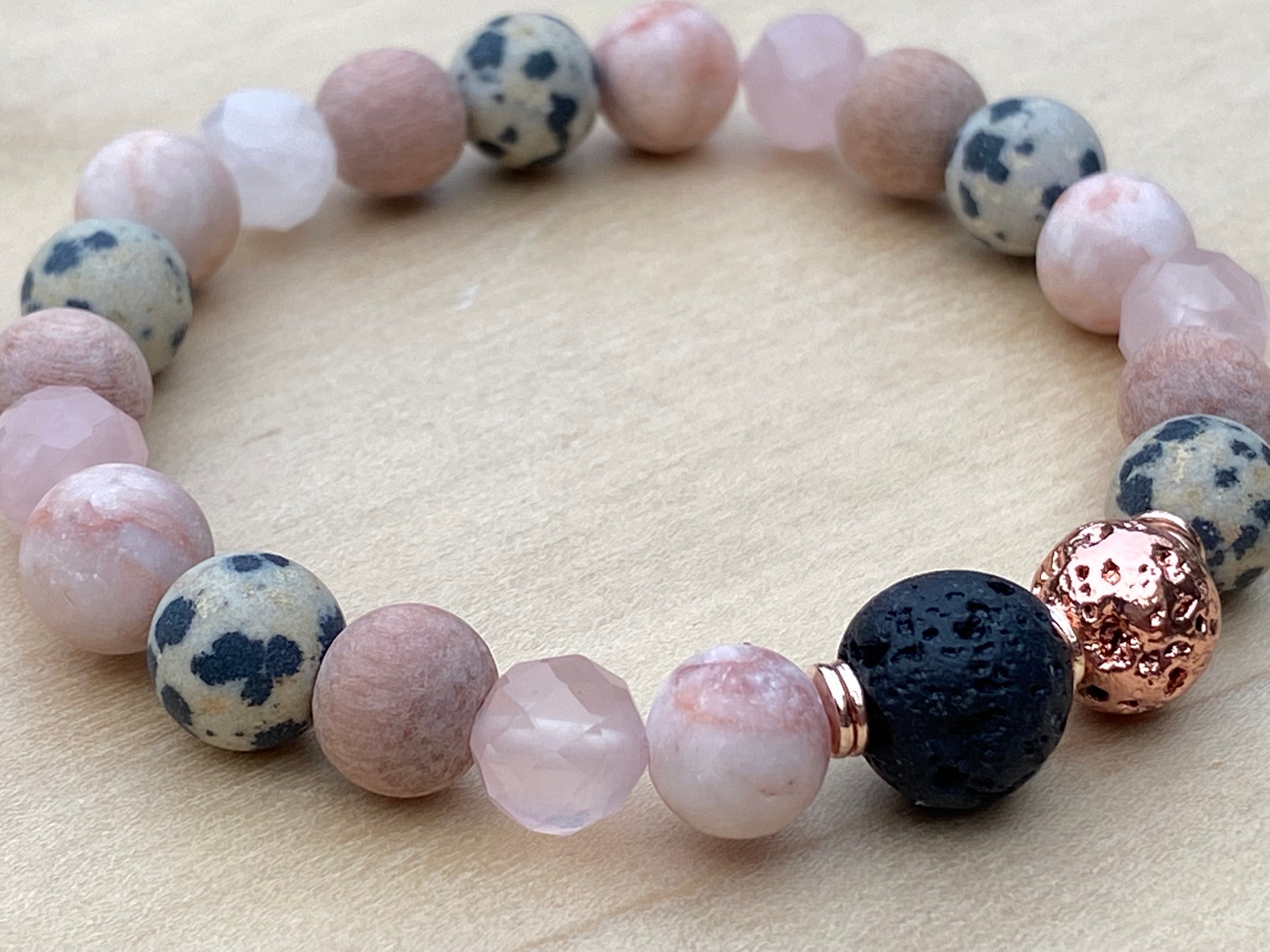 Diffuser Bracelet ~ Aromatherapy ~ Essential Oil ~ Gemstone ~ Stretch ...