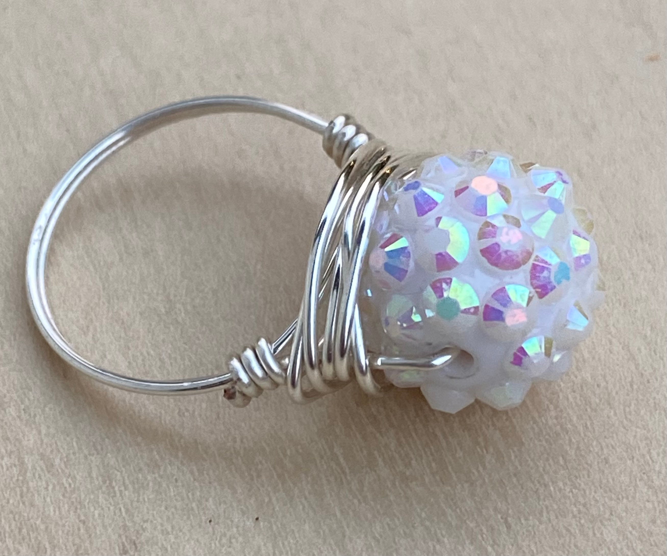 Bubble Gum Ring ~ 12 Mm Gumball Ring ~ Bubble Gum Acrylic Rhinestone ...