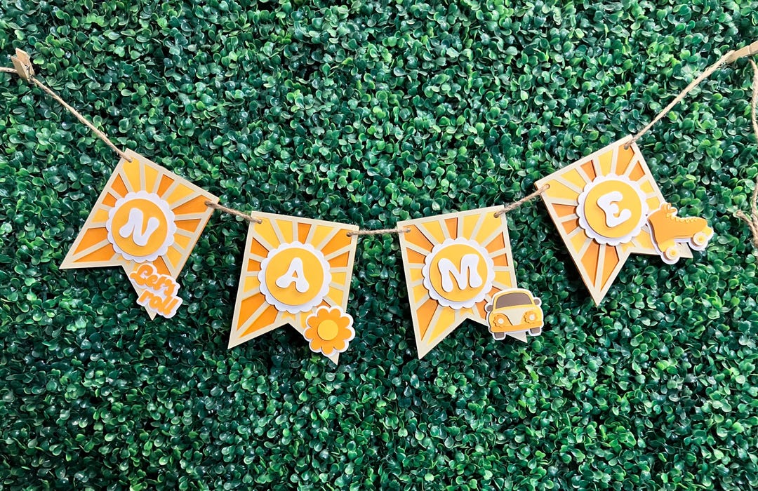 Groovy Retro Party Banner, Retro Party, Groovy Birthday Banner, Groovy ...