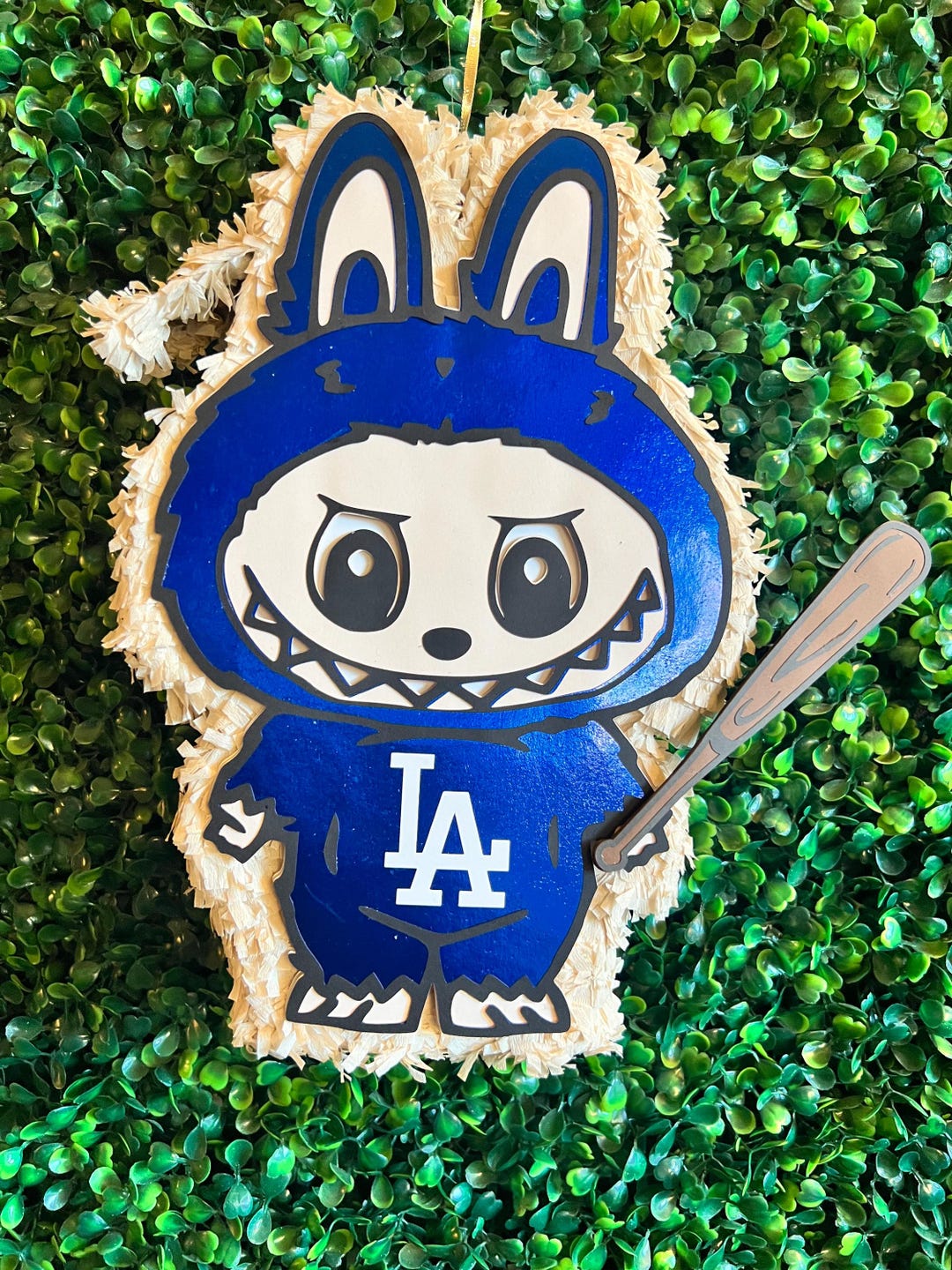 Dodgers the Monsters Labubu Monster Pinata, 3D Effect Blue Labubu ...