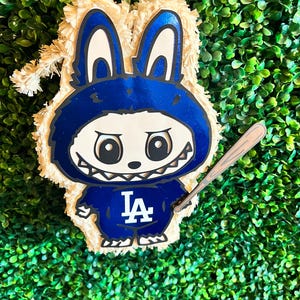 Dodgers the Monsters Labubu Monster Pinata, 3D Effect Blue Labubu ...