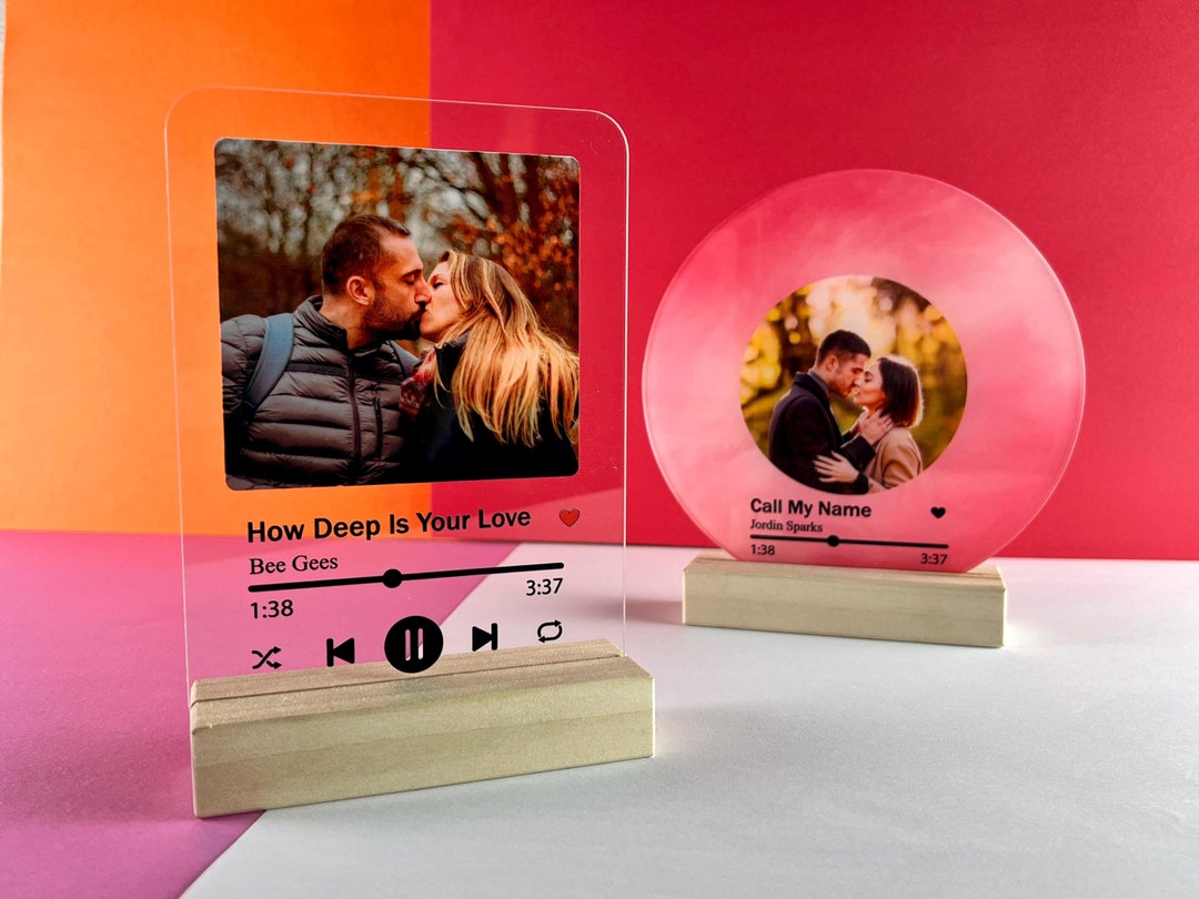 Personalized Vinyl Record With Photo, Acrylic Song Plaque Keepsake ...