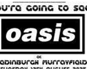 Oasis Tour 2025 London Printable Gift Ticket - Etsy