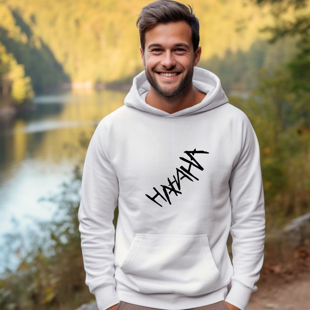 Ha Ha Ha T-shirt, Funny Text T-shirt, Gift for T-shirt, Good Drawing T ...