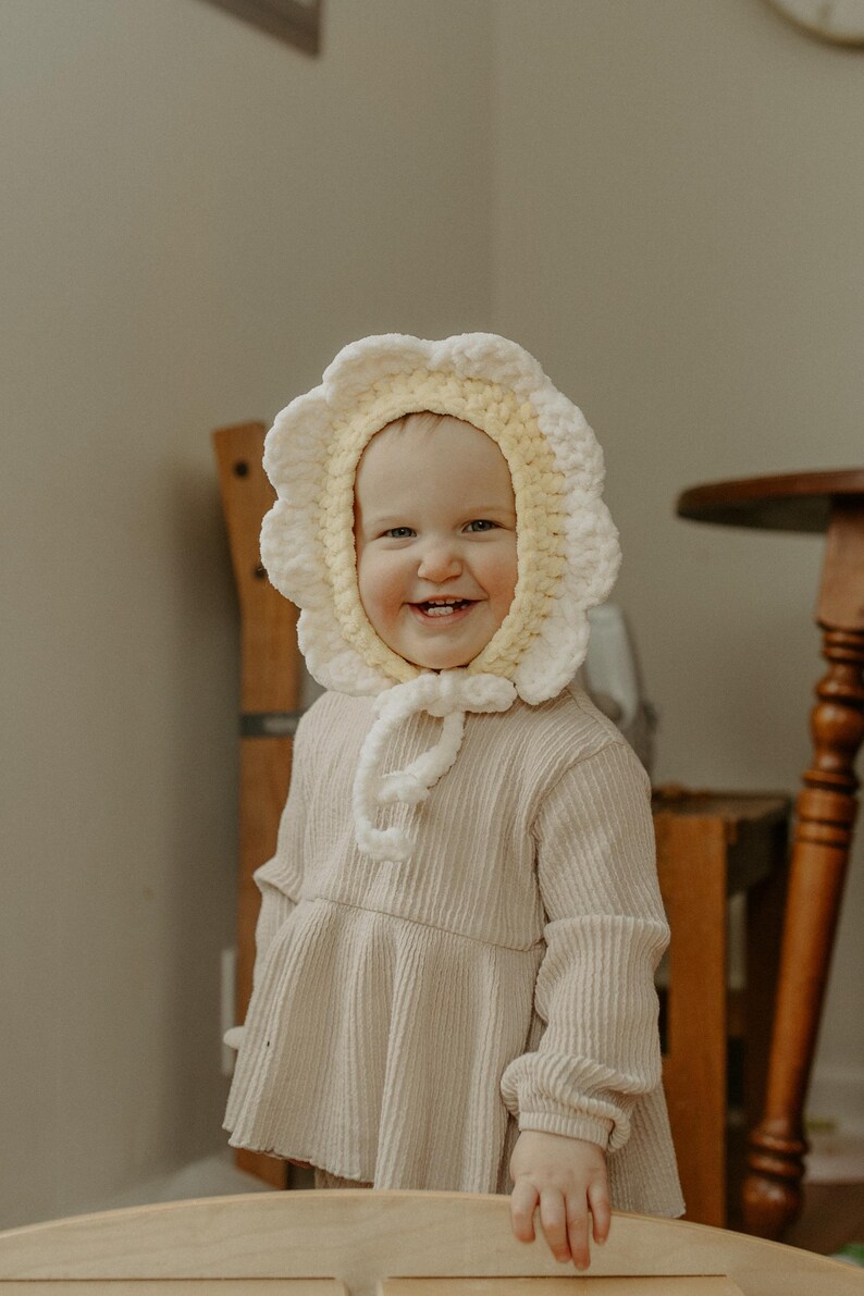 Daisy Face Bonnet Crochet Pattern | Sizes 0 Months-8 Years | Flower ...