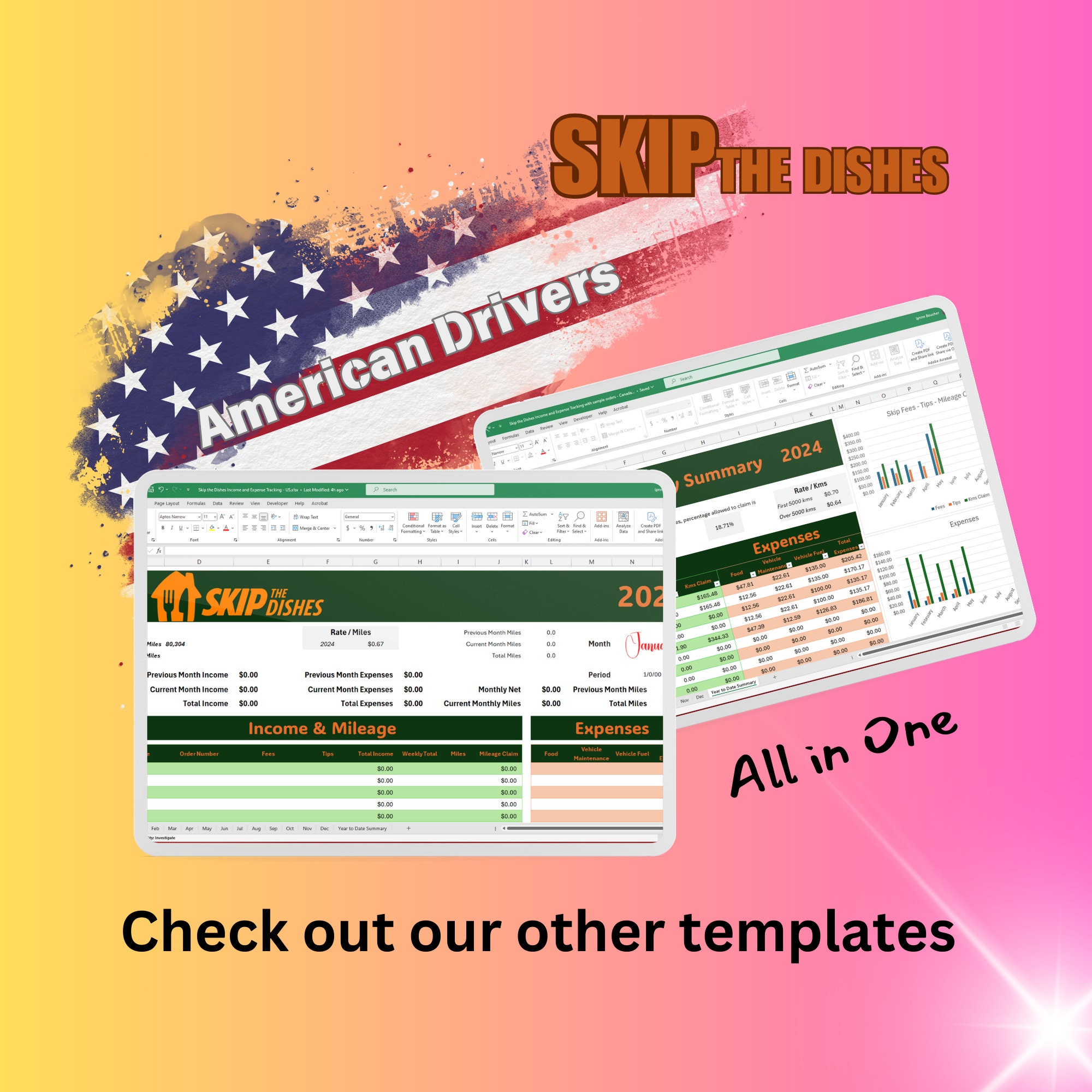 UBER RIDES | All-in-one Google Sheet Spreadsheet | Monthly Income ...