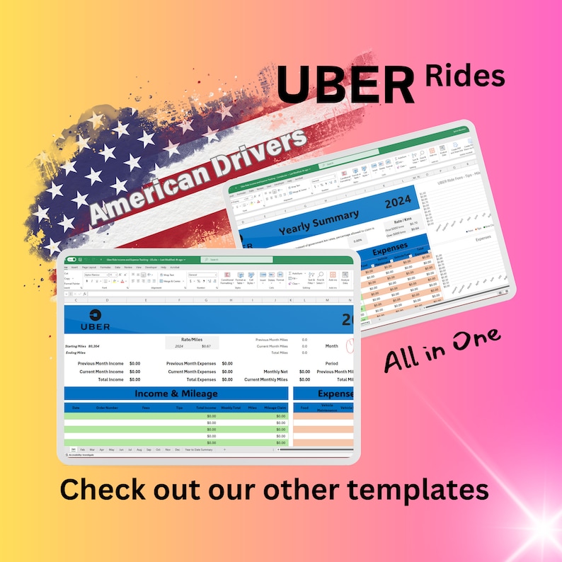 UBER EATS | All-in-one Google Sheet | Monthly Income | Expense and ...