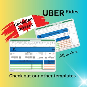 UBER EATS | All-in-one Excel Spreadsheet | Monthly Income | Expense and ...
