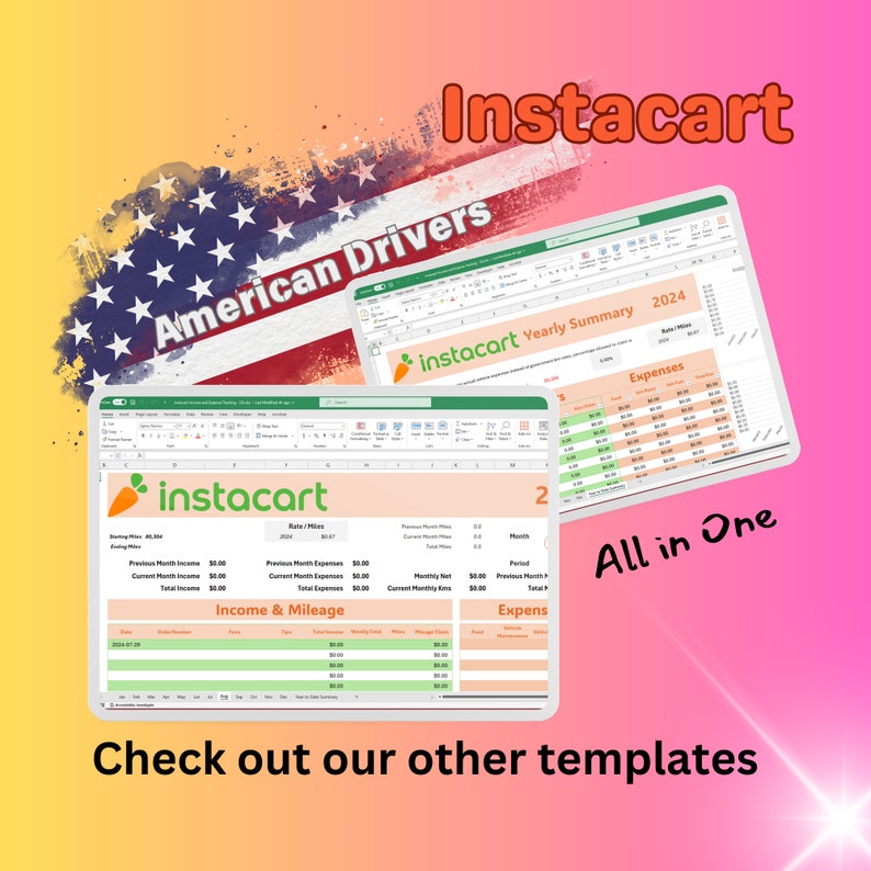 UBER RIDES All-in-one Excel Spreadsheet Monthly Income Expense and ...