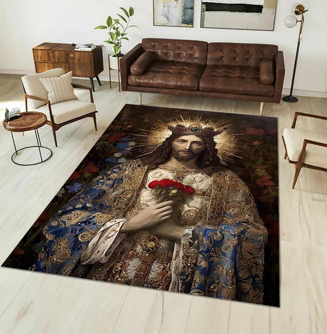 Jesus Christ Printed Rug, High Quality Jesus Design Rug, Popular Rug ...