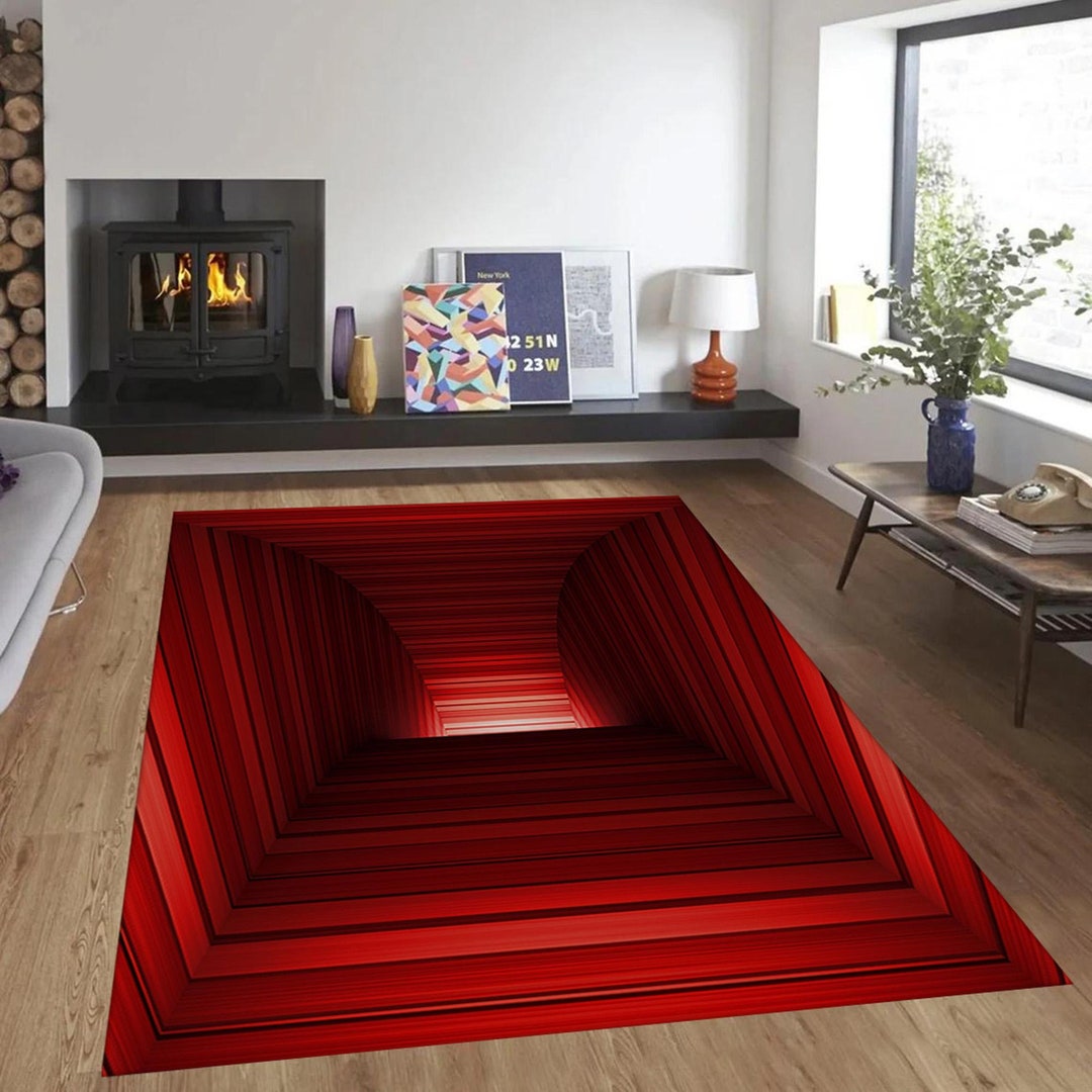 Optical Illusion Rug, 3D Rug, 3D Design, Deep Hole Rug, 3D Illusion Rug ...