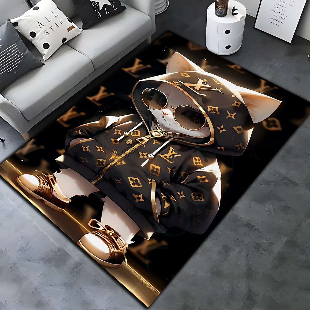 Cat Pettern Carpet Cool Cat Carpet Cat Design Rug Cat Design Mat Gift ...