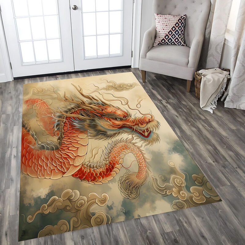 Dragon Area Rug - Etsy