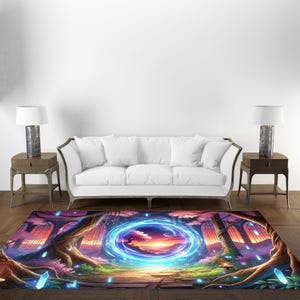 Anime Portal Rug, Portal Rug to the Anime World, Portal Rug for Gamers ...