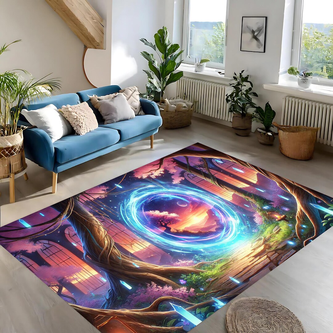 Anime Portal Rug, Portal Rug to the Anime World, Portal Rug for Gamers ...