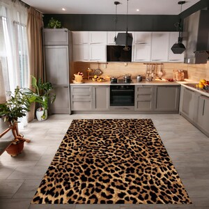 Vintage Design Leopard Rug, Vintage Leopard Rug, Leopard Skin Rug ...