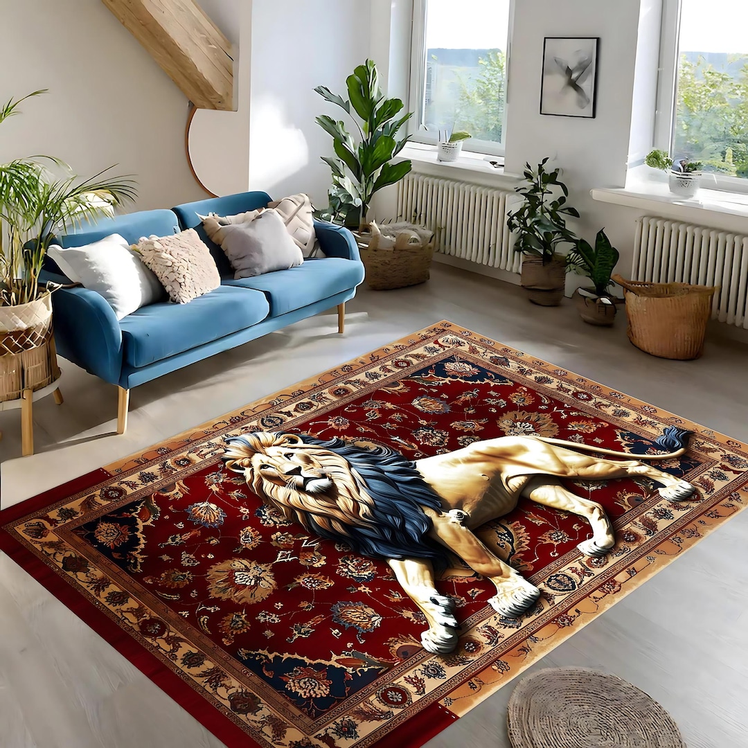 Vintage Lion Skin Rug, Vintage Design Lion Carpet, Lion Skin Rug ...
