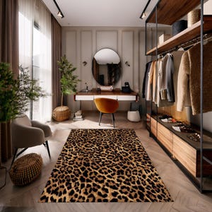 Vintage Design Leopard Rug, Vintage Leopard Rug, Leopard Skin Rug ...