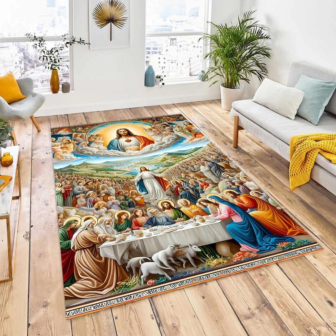 Jesus Christ Printed Non-slip Rug, High Quality Jesus Design Rug ...