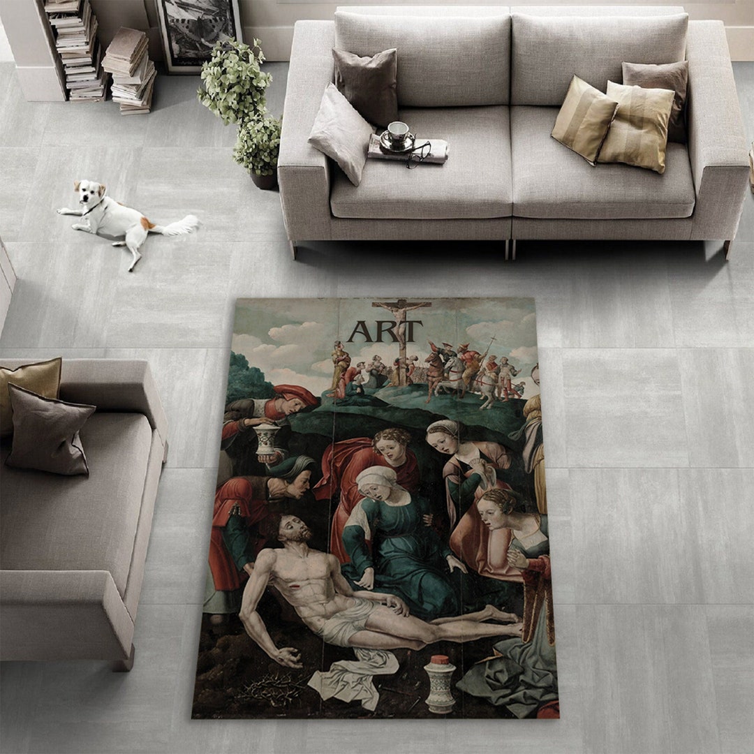 Crucified Jesus Design Rug Jesus Rug Living Room Rug Art Room Rug - Etsy
