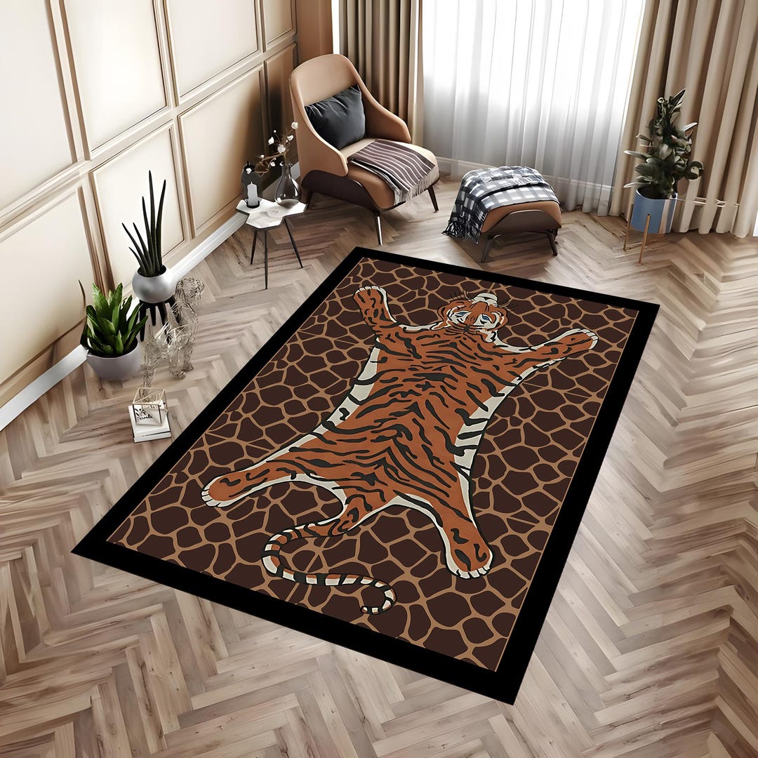 Tiger Rug, Tiger Skin Rug, Tiger Floor Decor, Animal Floor Decor, Area ...