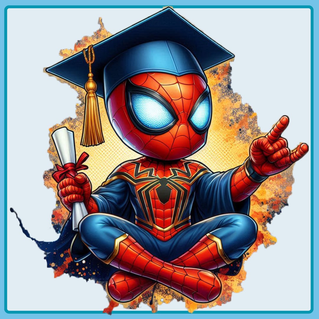 Cute Spidey Diploma, Graduation Watercolor Splash, Clipart Images ...