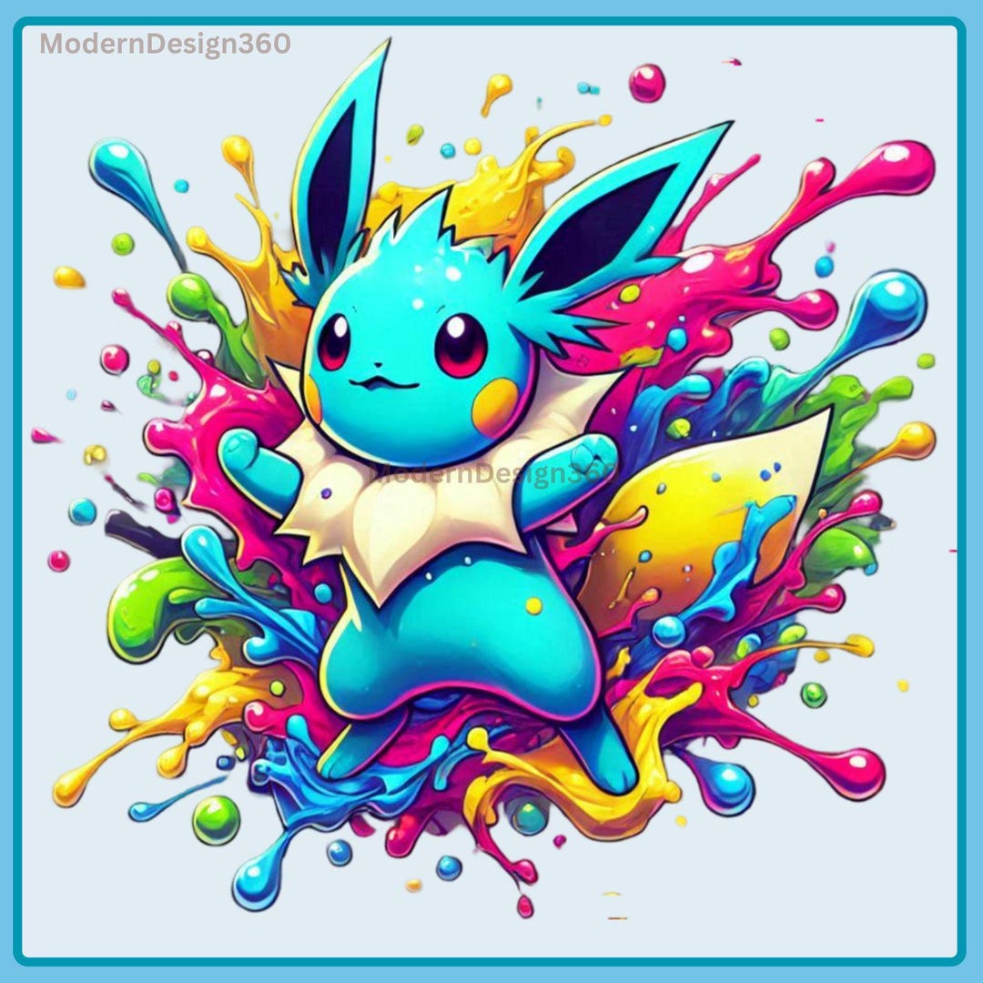 2 Jolteon PNG Watercolor Splash, Clipart Images, Graphics and Artwork ...