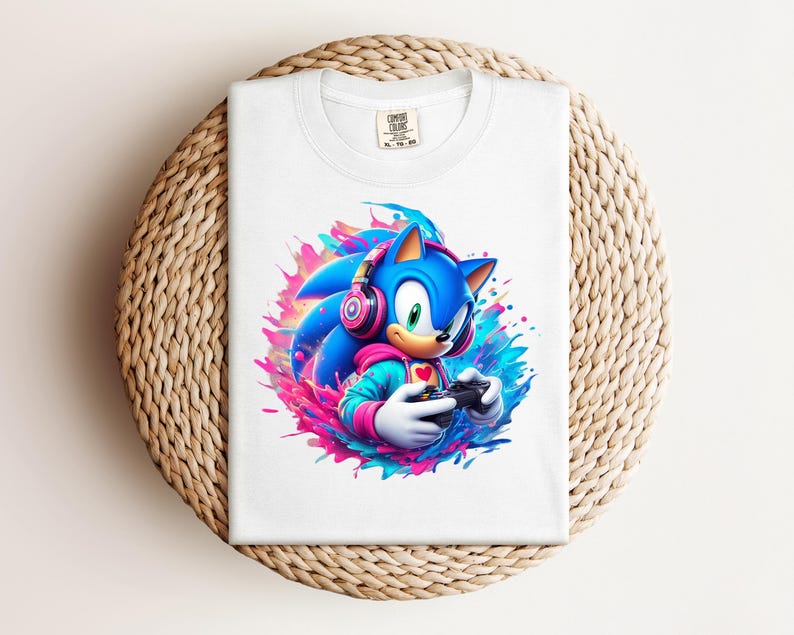 Sonic Gamer Watercolor Splash, Clipart Images, Graphics and Artwork ...