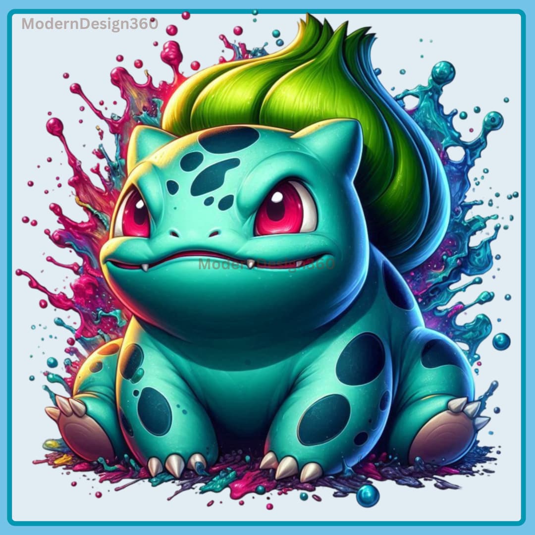 Bulbasaur Watercolor Splash | Clipart Images | Graphics and Artwork ...