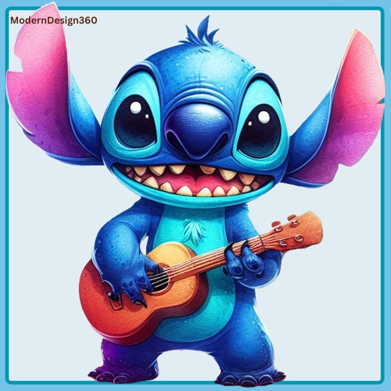 Cute Stitch Png Clipart, Stitch Play Guitar, Stitch and the Musical ...