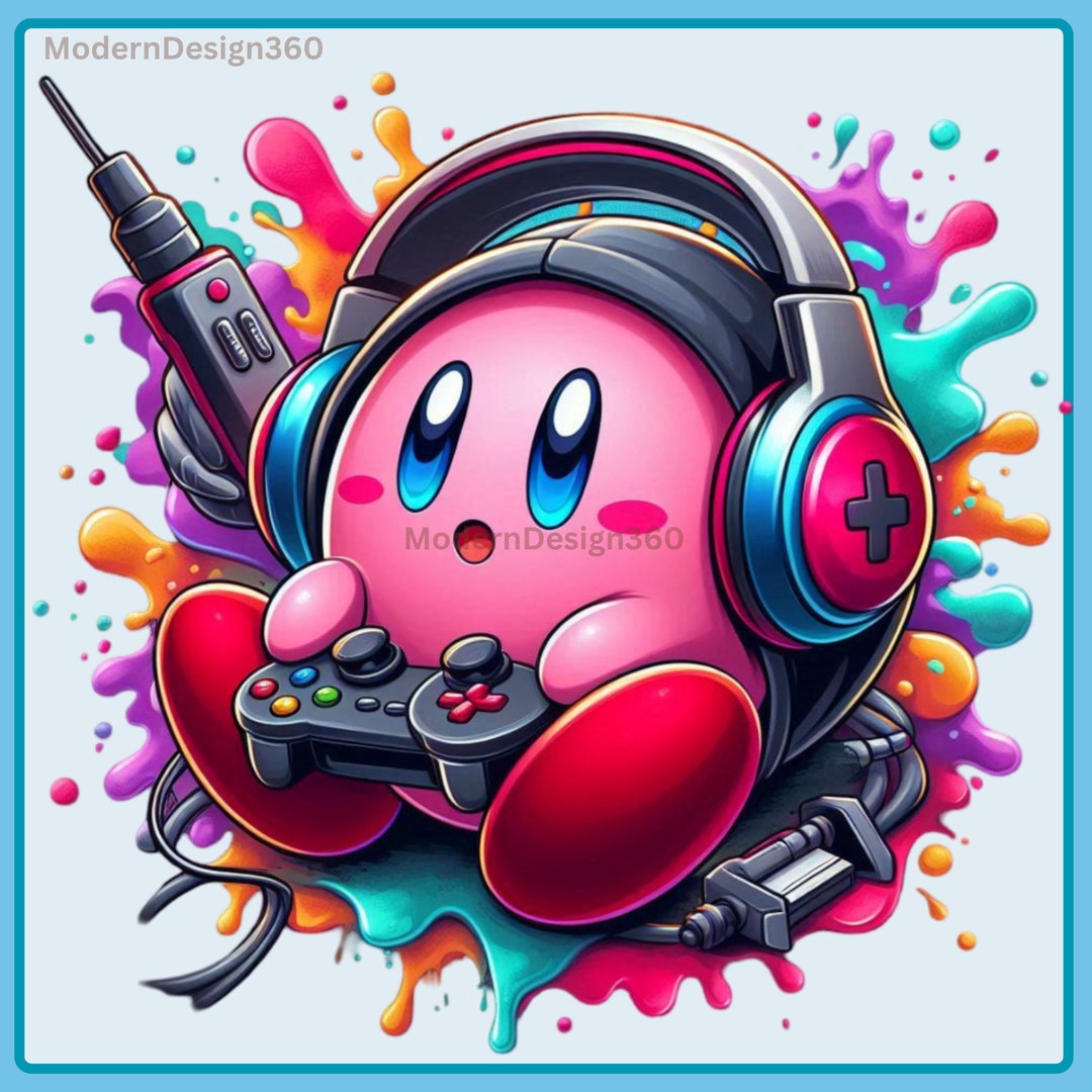 Kirby Gamer Watercolor Splash | Clipart Images | Graphics and Artwork ...