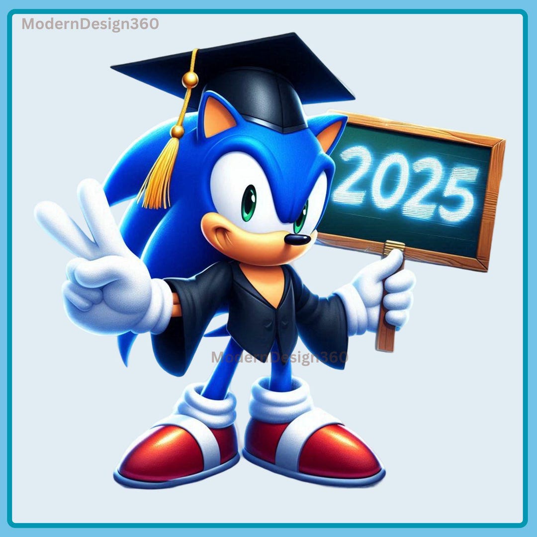 Sonic Graduation PNG Image, Clipart Images, Graphics and Artwork, PNG ...