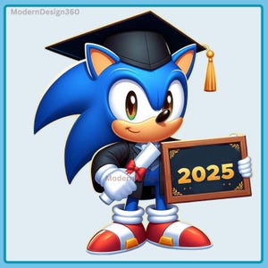 Sonic Graduation PNG Image, Clipart Images, Graphics and Artwork, PNG ...