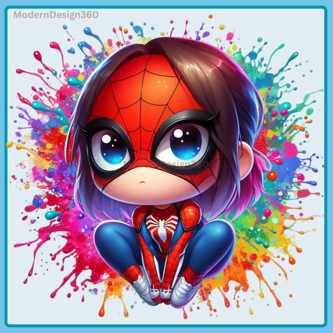 Spidey Girl Watercolor Splash | Clipart Images | Graphics and Artwork ...