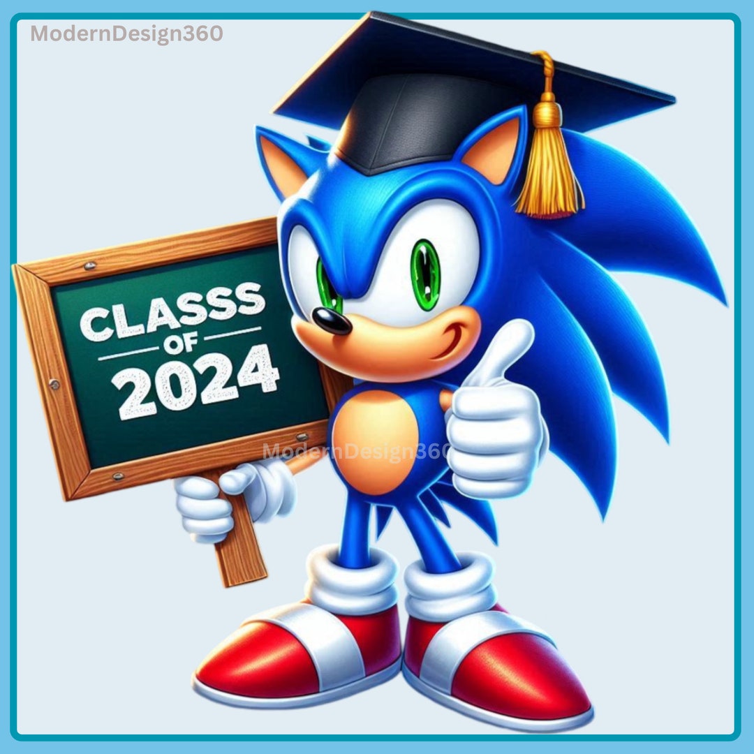 Sonic Graduation PNG Image, Clipart Images, Graphics and Artwork, PNG ...