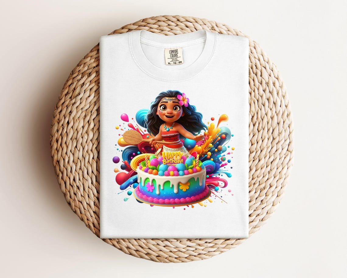 Moana Birthday Watercolor Splash, Clipart Images, Graphics and Artwork ...
