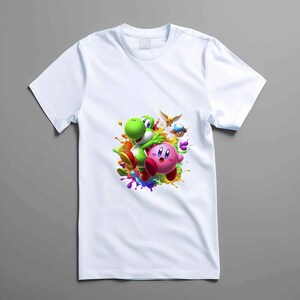 Yoshi and Kirby Watercolor Splash | Clipart Images | Graphics and ...