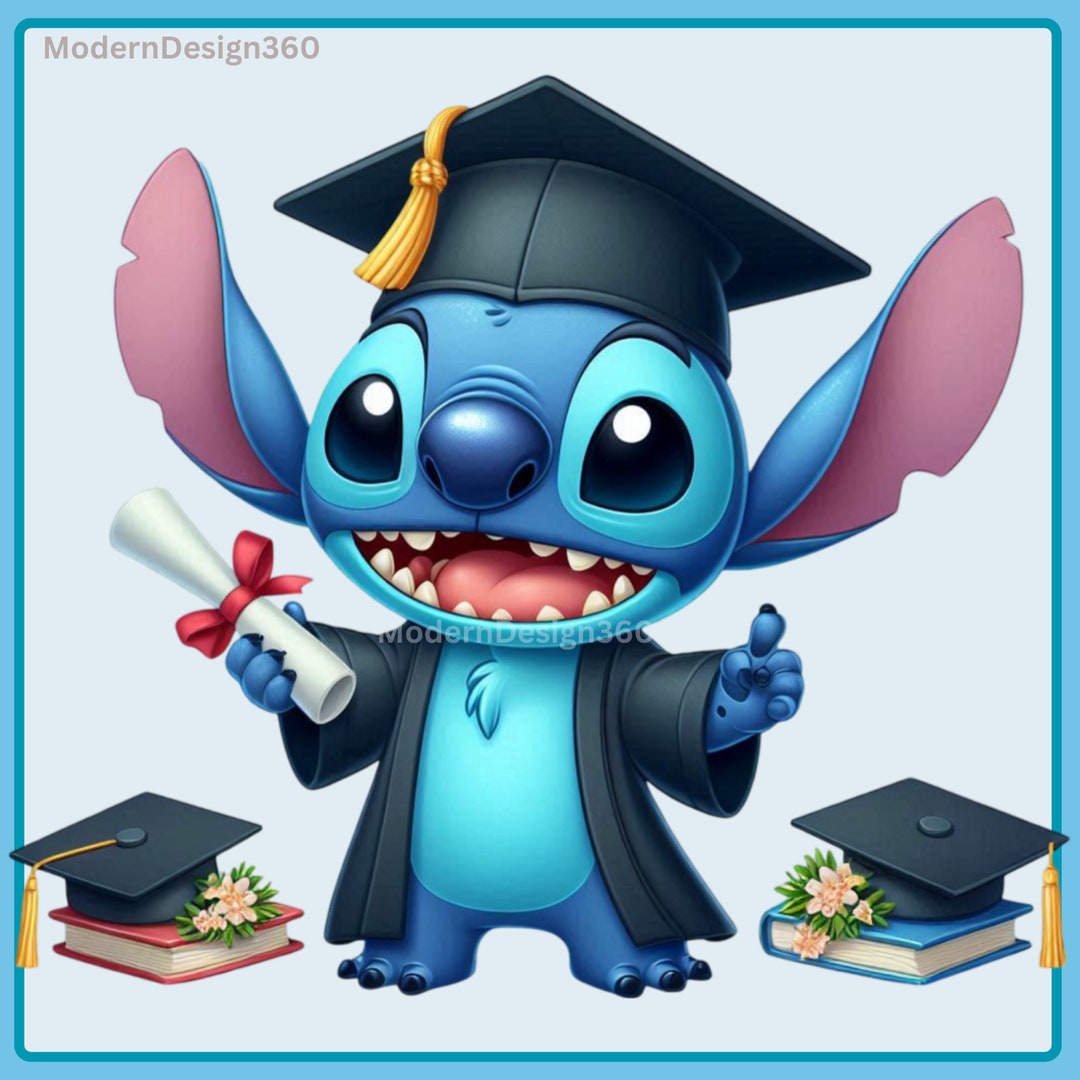 Stitch Graduation Clipart Images, Stitch Graduation Svg, Stitch PNG ...