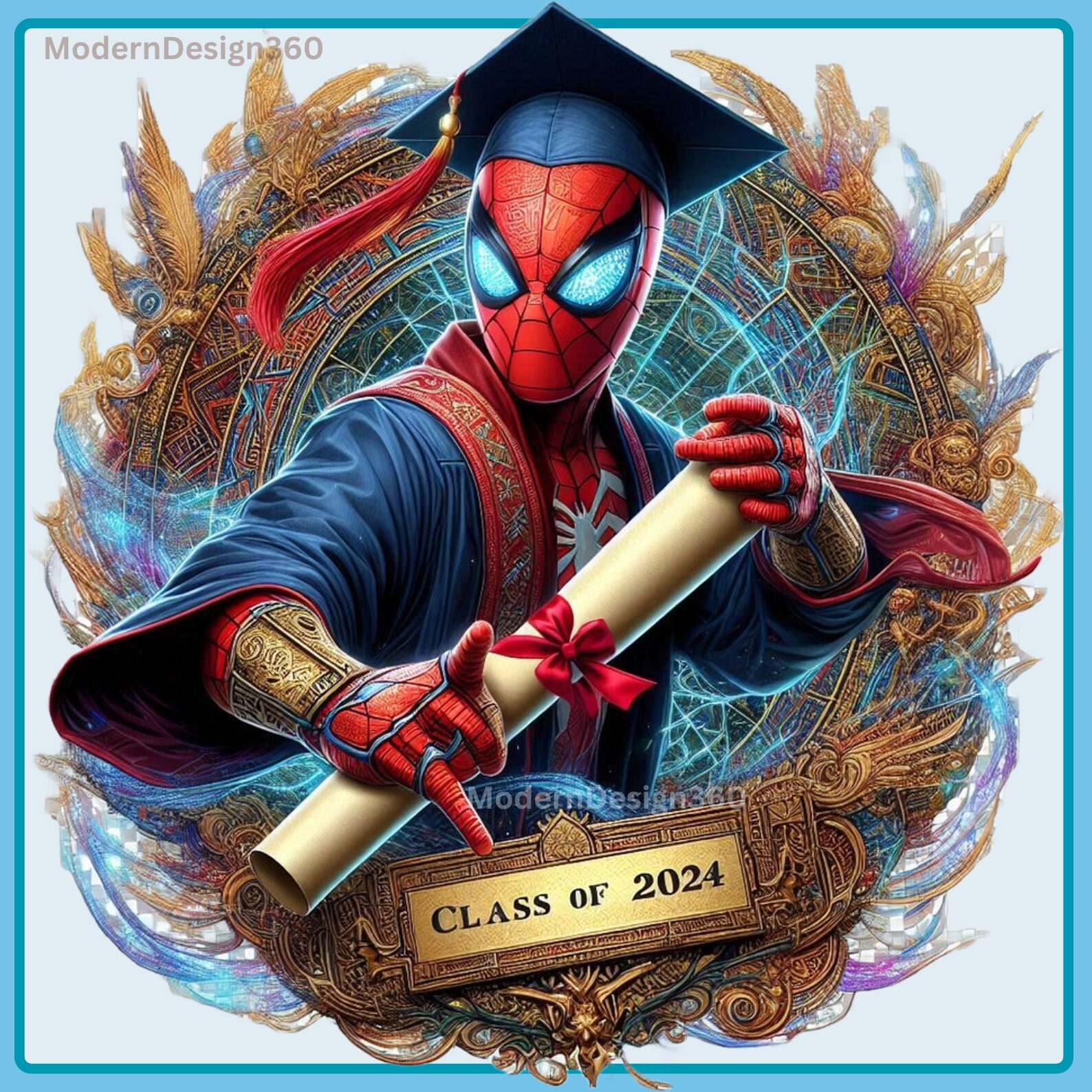 Cute Spidey Diploma, Graduation Watercolor Splash, Clipart Images ...