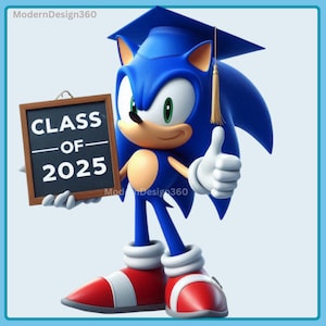 Sonic Graduation PNG Image, Clipart Images, Graphics and Artwork, PNG ...