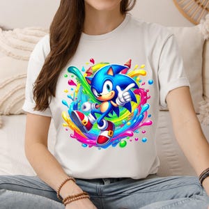 4 PNG Sonic the Hedgehog Splash and Watercolor | Digital Design | PNG ...