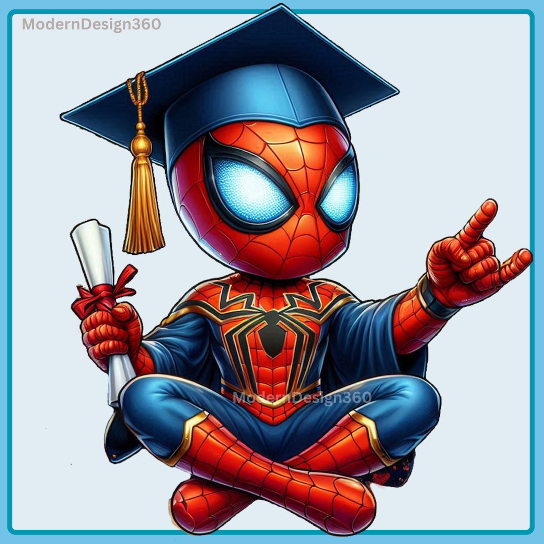 Cute Spidey Diploma, Graduation Watercolor Splash, Clipart Images ...