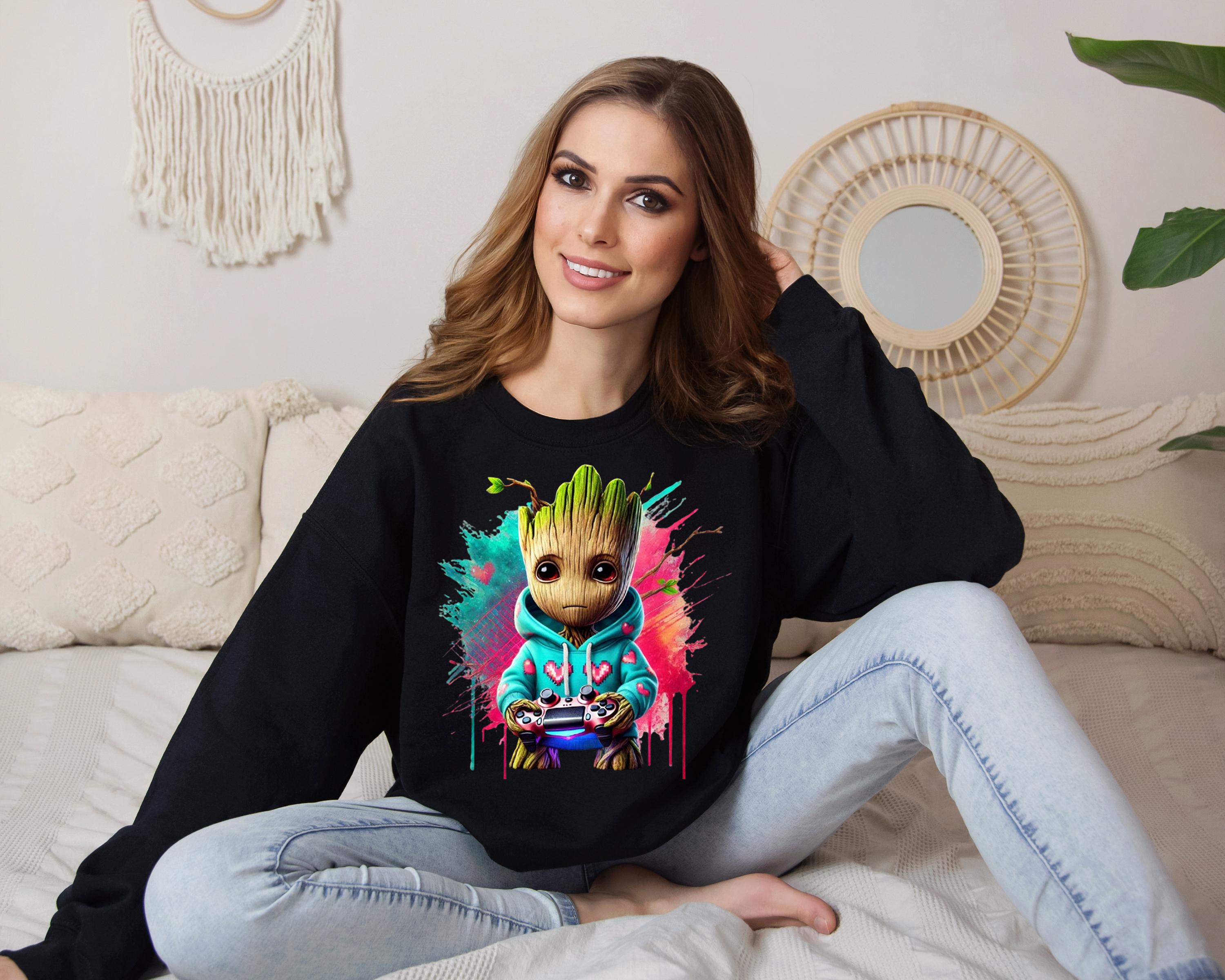 Baby Groot Gamer Watercolor Splash | Clipart Images | Graphics and ...