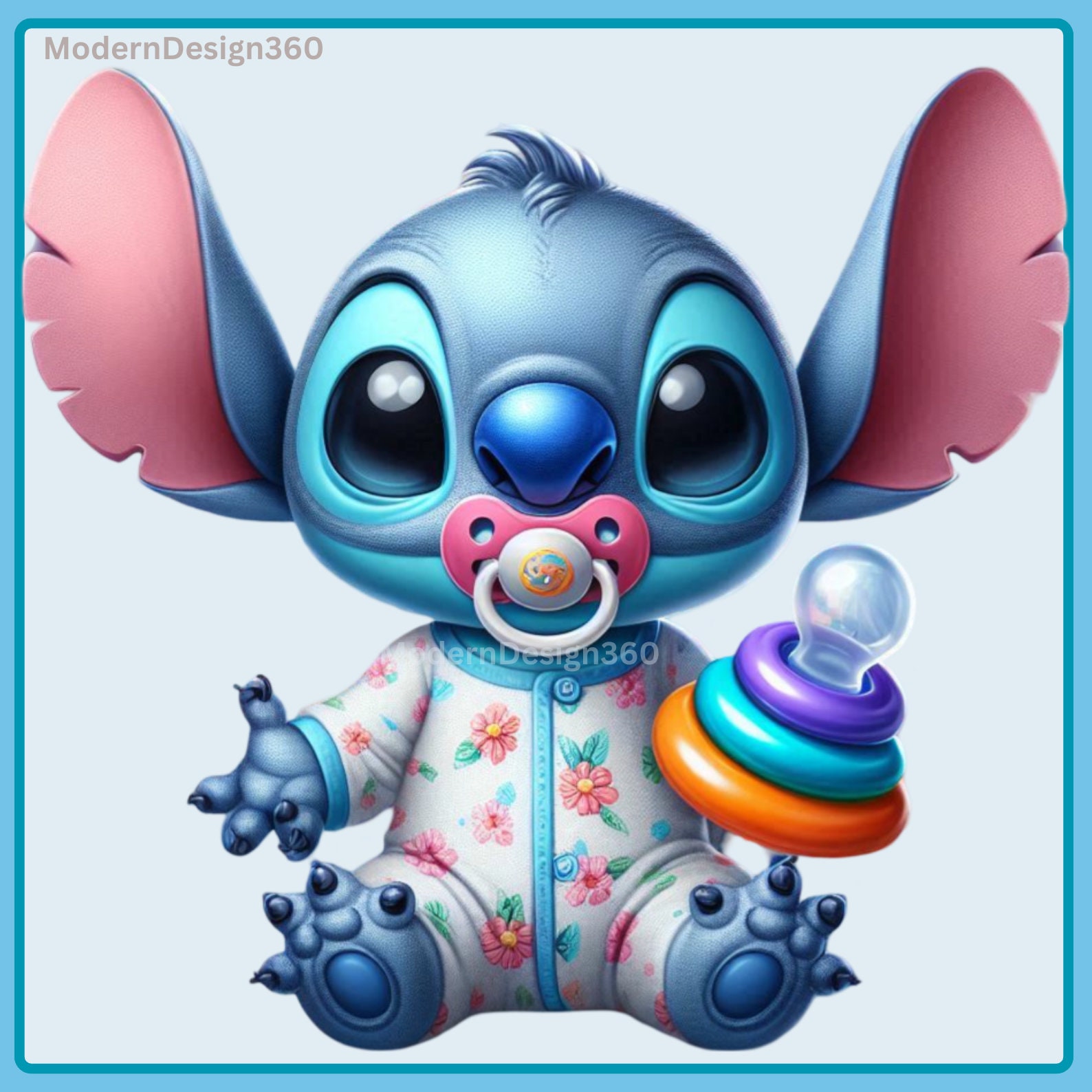 Baby Stitch Watercolor Splash, Clipart Images, Graphics and Artwork ...