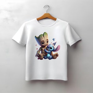 Baby Groot and Stitch PNG Image, Clipart Images, Graphics and Artwork ...