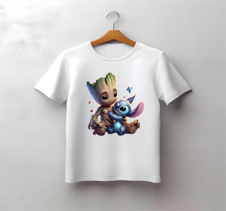 Baby Groot and Stitch PNG Image, Clipart Images, Graphics and Artwork ...