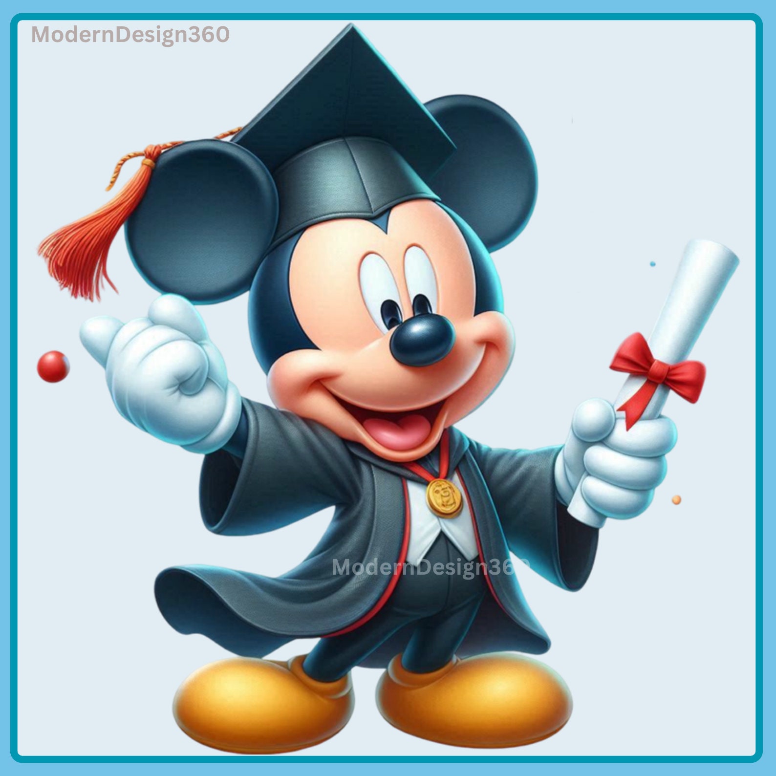 Mickey Mouse Diploma Watercolor Splash, Mickey Mouse Graduation ...