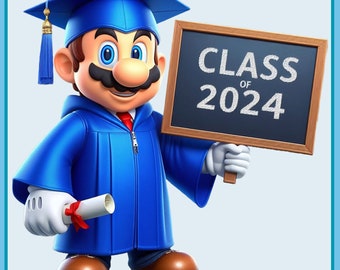 Mario Diploma Graduation Watercolor Splash, Clipart Images, Graphics ...