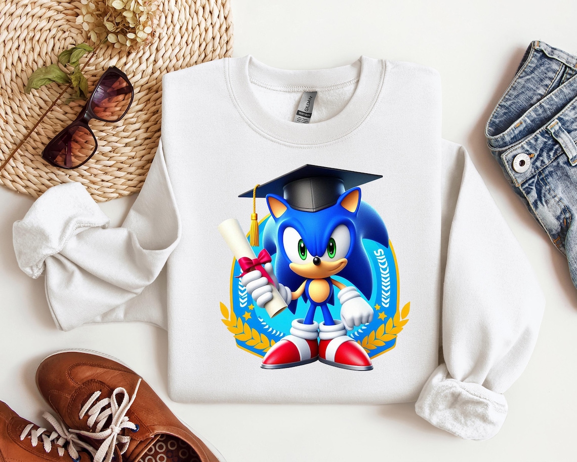 Sonic Graduation 2025 Watercolor Splash, Clipart Images, Graphics and ...